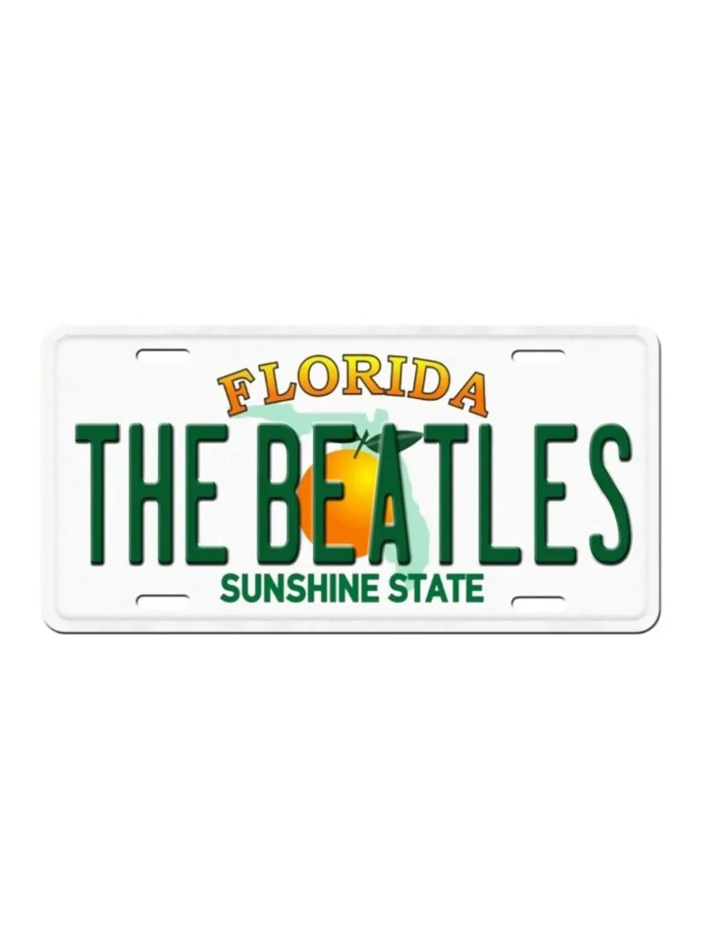 Accents | The Beatles Florida Sunshine State Vanity Aluminum License ...